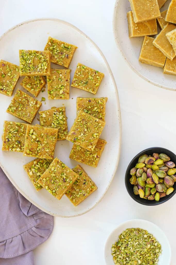 Instant Pot Besan Burfi (Chickpea Fudge) | My Heart Beets