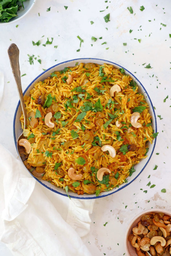 Instant Pot Pour and Cook Chicken Biryani | My Heart Beets