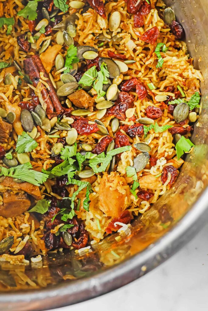 Turkey Biryani (Instant Pot Leftover Turkey Recipe) | My Heart Beets